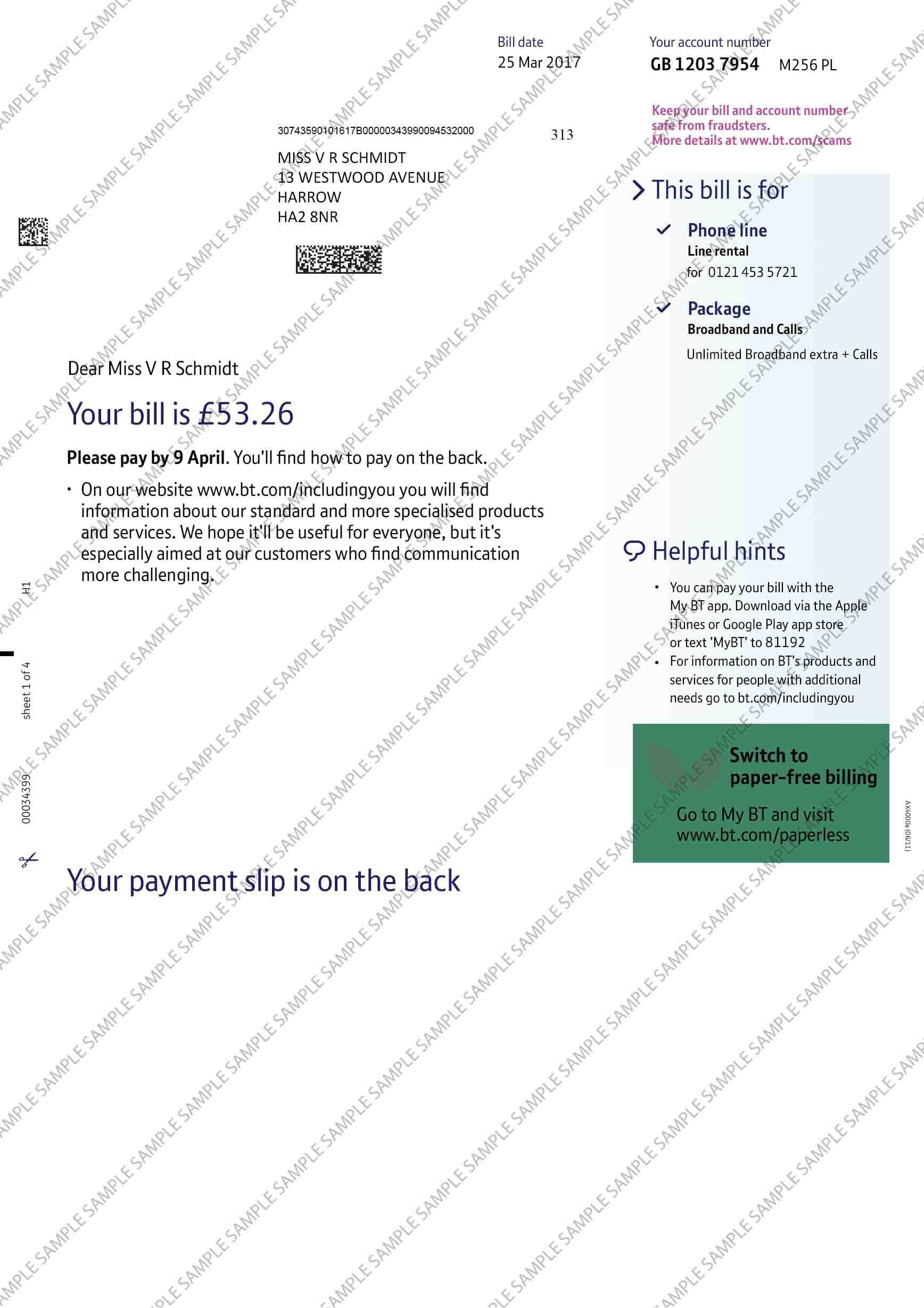 Sample Documents UK | AIB UK | Clydesdale Bank | Green Payslip